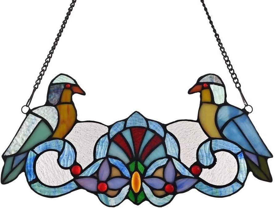 Tiffany Bird Design Window Panel/suncatcher Color Animals Flowers Natu ...