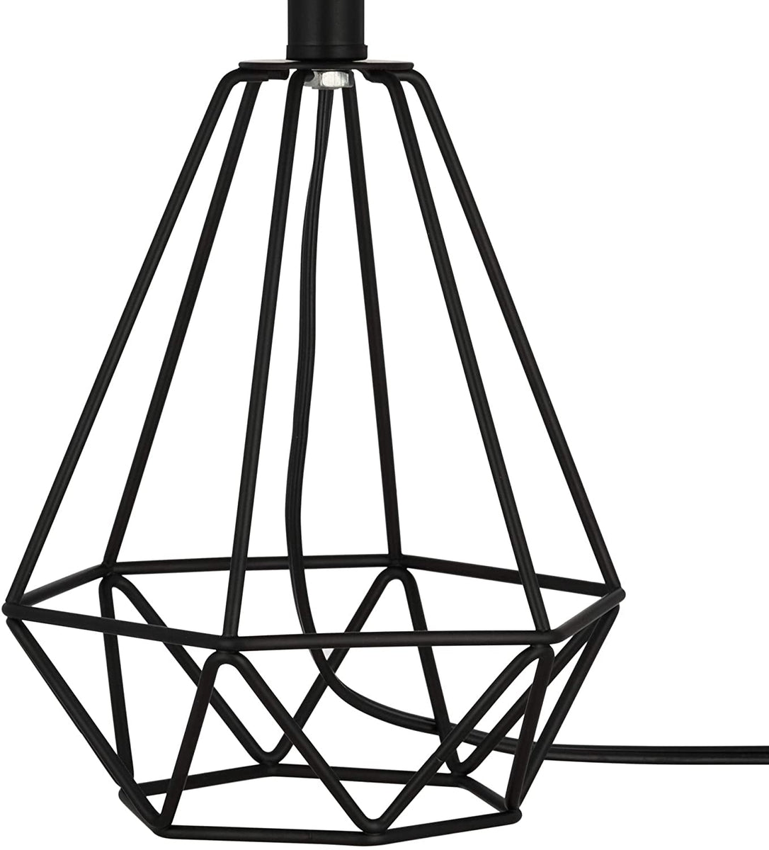 Metal Cage Table Lamp Black Transitional – Diamond Home